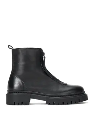 Staud Miles Zip Ankle Boots - Black