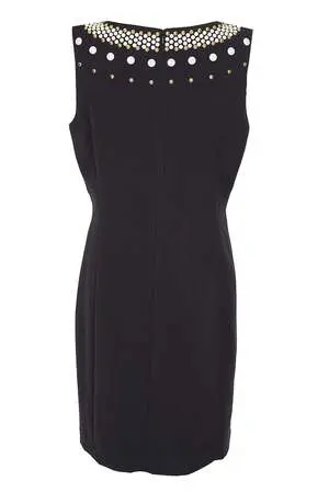 Michael Kors Boatneck Embellished Sleeveless Dress