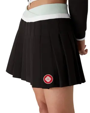Casablanca Scuba Pleated Mini Skirt