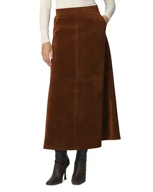 Joe's Jeans The Tavi Faux Leather Skirt - Chestnut