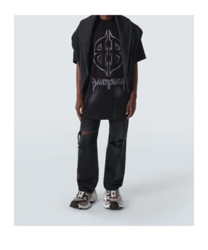 Balenciaga Metal Bb Cotton Jersey T-shirt