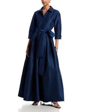 Simkhai Julip Belted Three Quarter Sleeve Gown