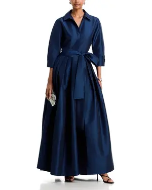 Simkhai Julip Belted Three Quarter Sleeve Gown