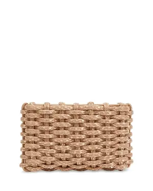 Simkhai Embellished Woven Clutch - Gold