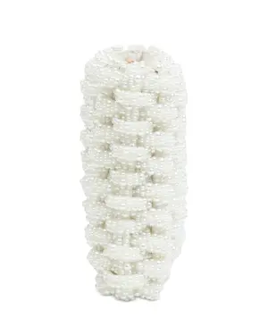 Simkhai Embellished Woven Clutch - Pearl