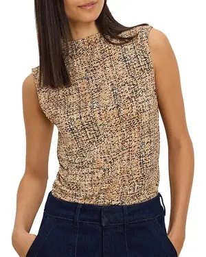 NIC+ZOE Printed Tweed Knit Tank