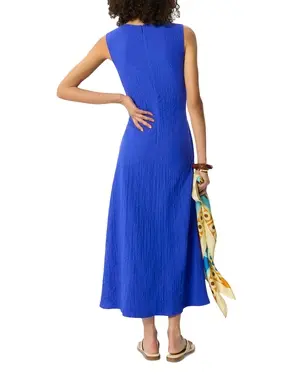 Whistles Textured V-neck Midi Dress