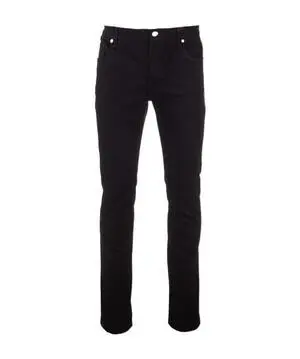 Fendi Logo Patch Slim-fit Jeans - Black