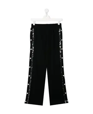 Balmain Button Detail Track Pants - Black