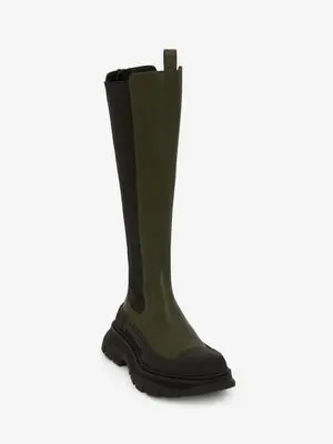 Alexander McQueen Tread Slick Knee High Boots
