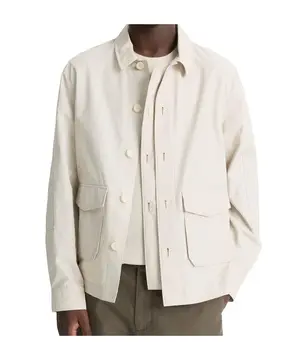 Vince Button-up Jacket With Classic Collar