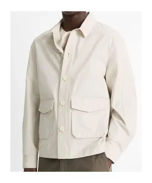 Vince Button-up Jacket With Classic Collar