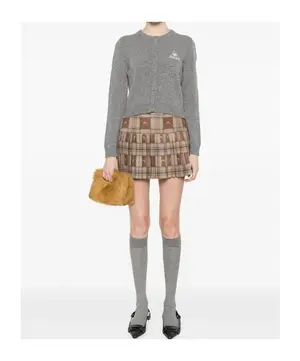 MARINE SERRE Logo Embroidered Cardigan
