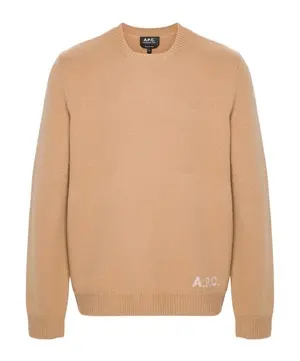 A.p.c. Crewneck Knitted Jumper - Nude