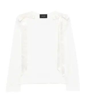 Simone Rocha Lyocell T-shirt With Bow Detail - White