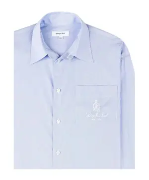 SPORTY  RICH Sporty & Rich Striped Embroidered Shirt
