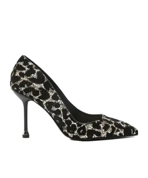 Liu Jo Glitter Leopard Pumps - Black