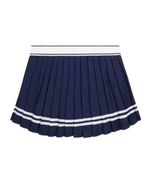 SPORTY  RICH Pleated Stripe Mini Skirt - No