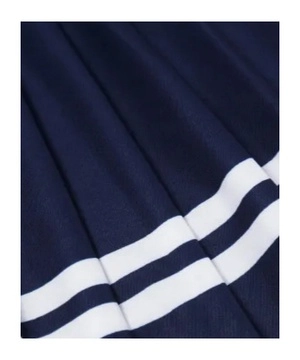 SPORTY  RICH Pleated Stripe Mini Skirt