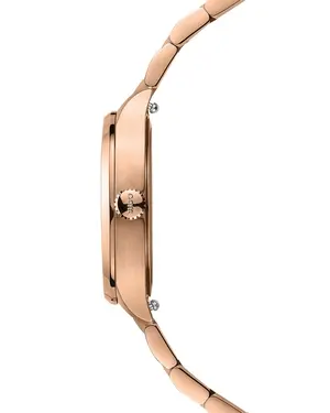 MIDO Multifort Tv 28mm Rose Gold Quartz Watch With Diamond Accents