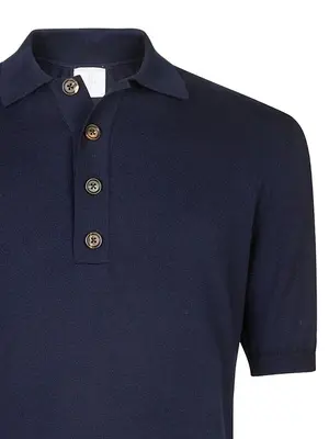 Eleventy Button Short-sleeve Polo Shirt