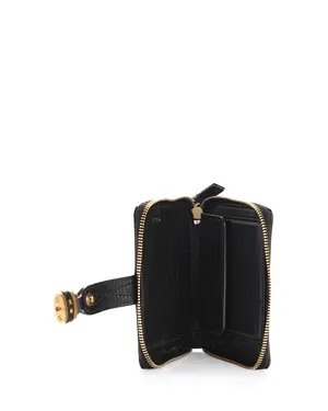 Chloé Paddington Medium Folding Leather Zip Wallet - Black