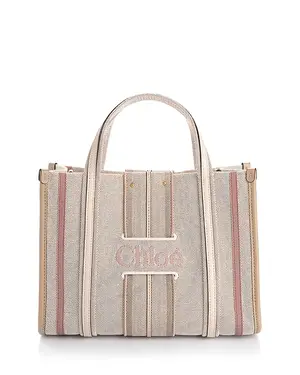 Chloé Woody Loop Small Tote - Nude