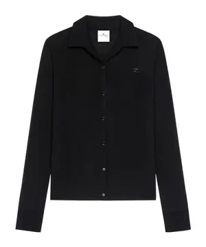 COURREGES Courrèges Button-up Polo Cardigan - Black