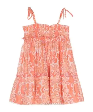Zimmermann Raie Shirred-effect Cotton Dress