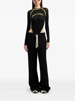 Palm Angels Curved Logo Wide-leg Track Pants