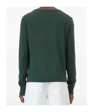 Closed Long Sleeve Crew Neck Knitwear With Side Slits