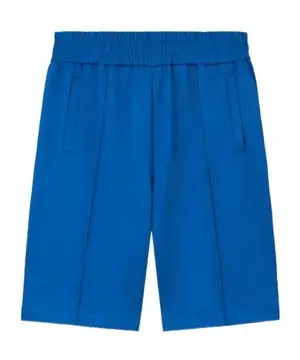 Palm Angels Curved Logo Track Shorts - Blue