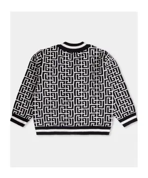 Balmain Geometric Pattern Cardigan