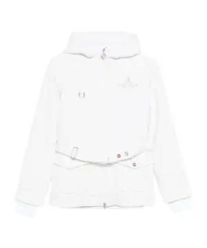 Casablanca Hooded Belted Ski Jacket - White