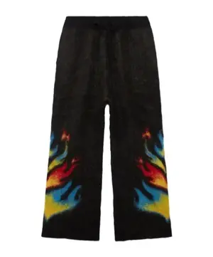 Casablanca Brushed Mohair Flame Printed Trousers