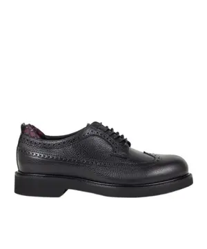 Etro Leather Broguing-details Derby Shoes - Black
