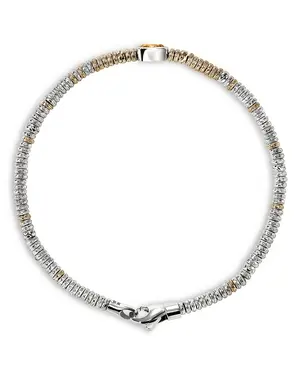 John Hardy 14k Yellow Gold & Sterling Heishi Citrine Bead Bracelet - Silver