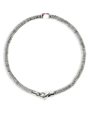 John Hardy Sterling Heishi Rhodolite Bead Bracelet