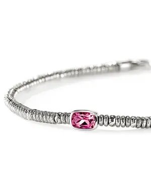 John Hardy Sterling Heishi Rhodolite Bead Bracelet