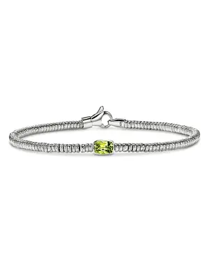 John Hardy Sterling Heishi Peridot Bead Bracelet - Silver
