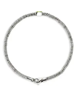 John Hardy Sterling Heishi Peridot Bead Bracelet