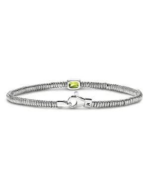 John Hardy Sterling Heishi Peridot Bead Bracelet