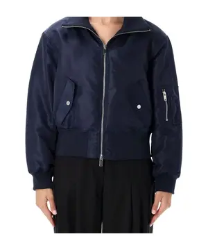 THE FRANKIE SHOP Logo Casual Jacket - Navy Blue