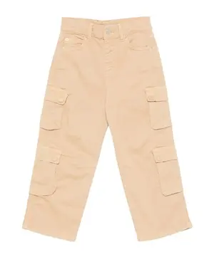 MSGM Logo-embroidered Cargo Pants - Beige