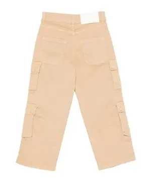 MSGM Logo-embroidered Cargo Pants - Beige