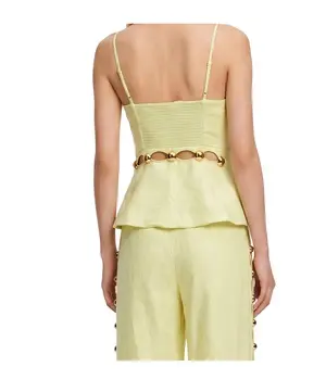 Simkhai Embellished Bustier Top - Yellow