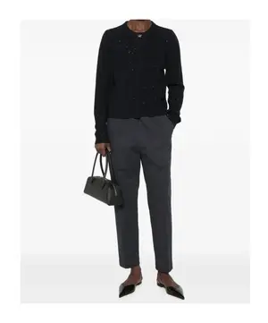 Fabiana Filippi Twill Weave Elasticated Waist Straight-leg Trousers