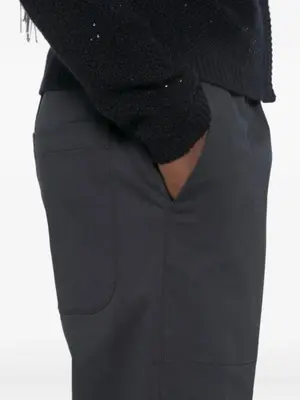 Fabiana Filippi Twill Weave Elasticated Waist Straight-leg Trousers