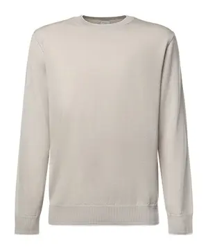 Eleventy Crew Neck Fine Knit Top - Nude
