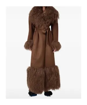 Giuseppe Di Morabito Shearling-trim Belted Coat
